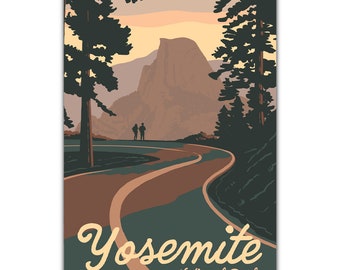 Yosemite Postcard, Greetings From Yosemite, Half Dome Postcard,yosemite ...