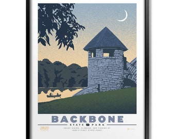 Indiana State Park Checklist WPA Poster Vintage Travel Poster Retro ...