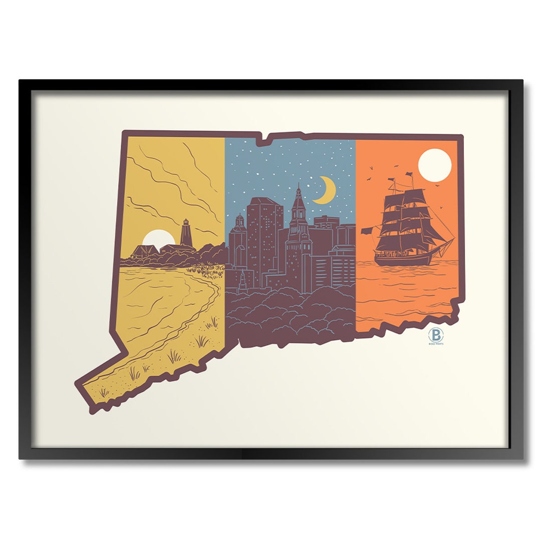 Layers of Connecticut Print - Etsy