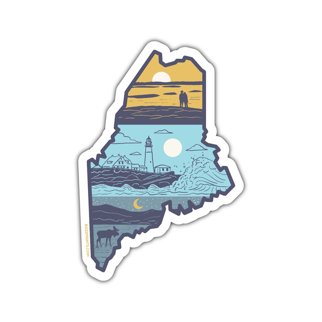 Layers of Maine Sticker - Etsy