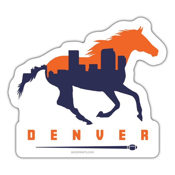 Denver Football Sticker/magnet - Etsy