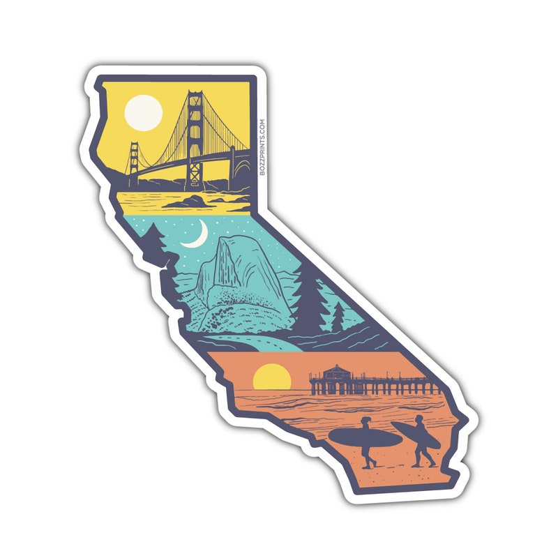 California Stickers - Etsy