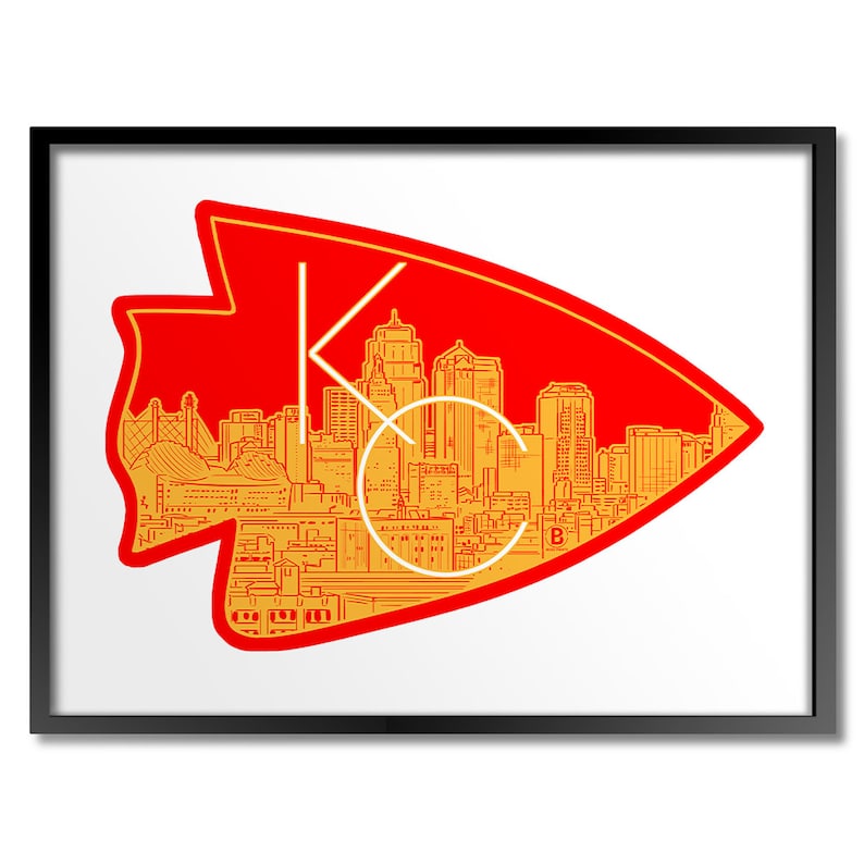 Kansas City Arrowhead Print - Etsy