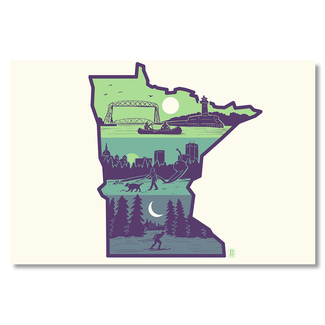 Layers of Minnesota Postcard - Etsy
