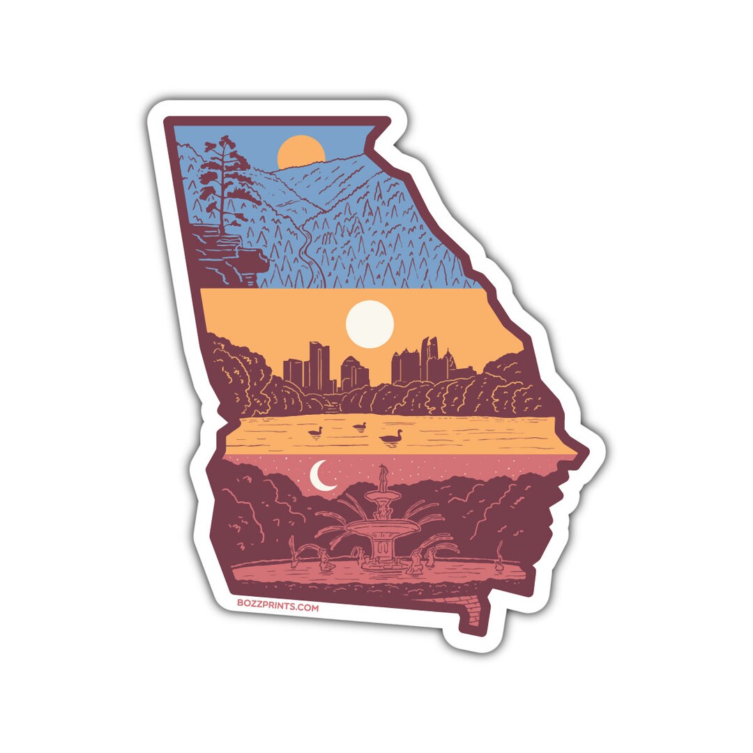 Layers of Georgia Sticker - Etsy