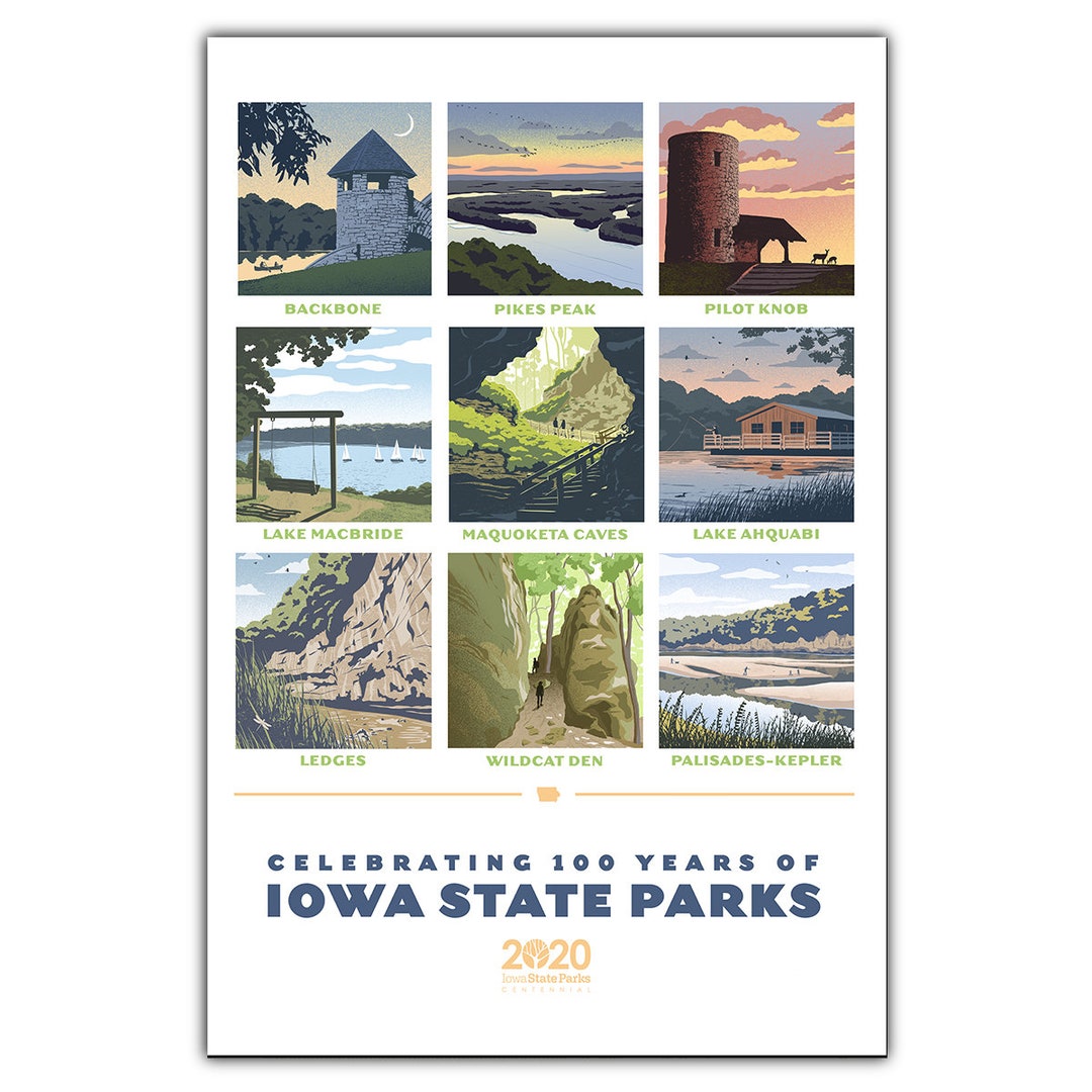 Iowa State Parks Centennial Postcard - Etsy