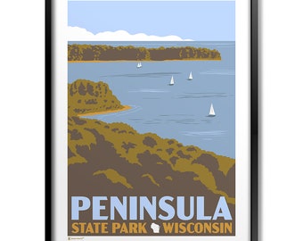 Peninsula State Park Wisconsin Poster - Etsy