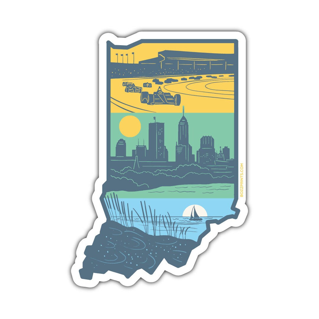 Layers of Indiana Sticker/magnet - Etsy