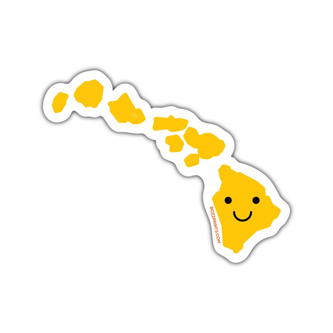 Smiley Face Hawai'i Sticker - Etsy