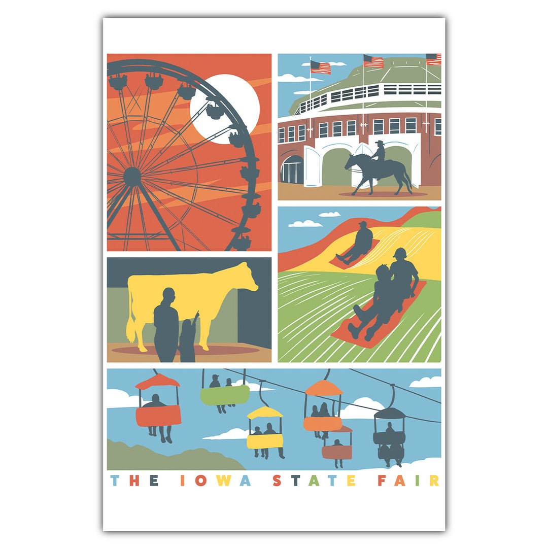 A Day at the Iowa State Fair Postcard - Etsy