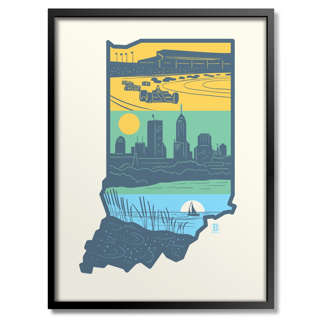 Layers of Indiana Print - Etsy