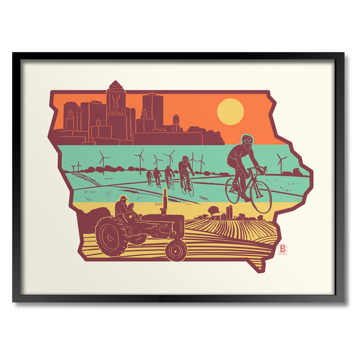 Layers of Iowa Print - Etsy
