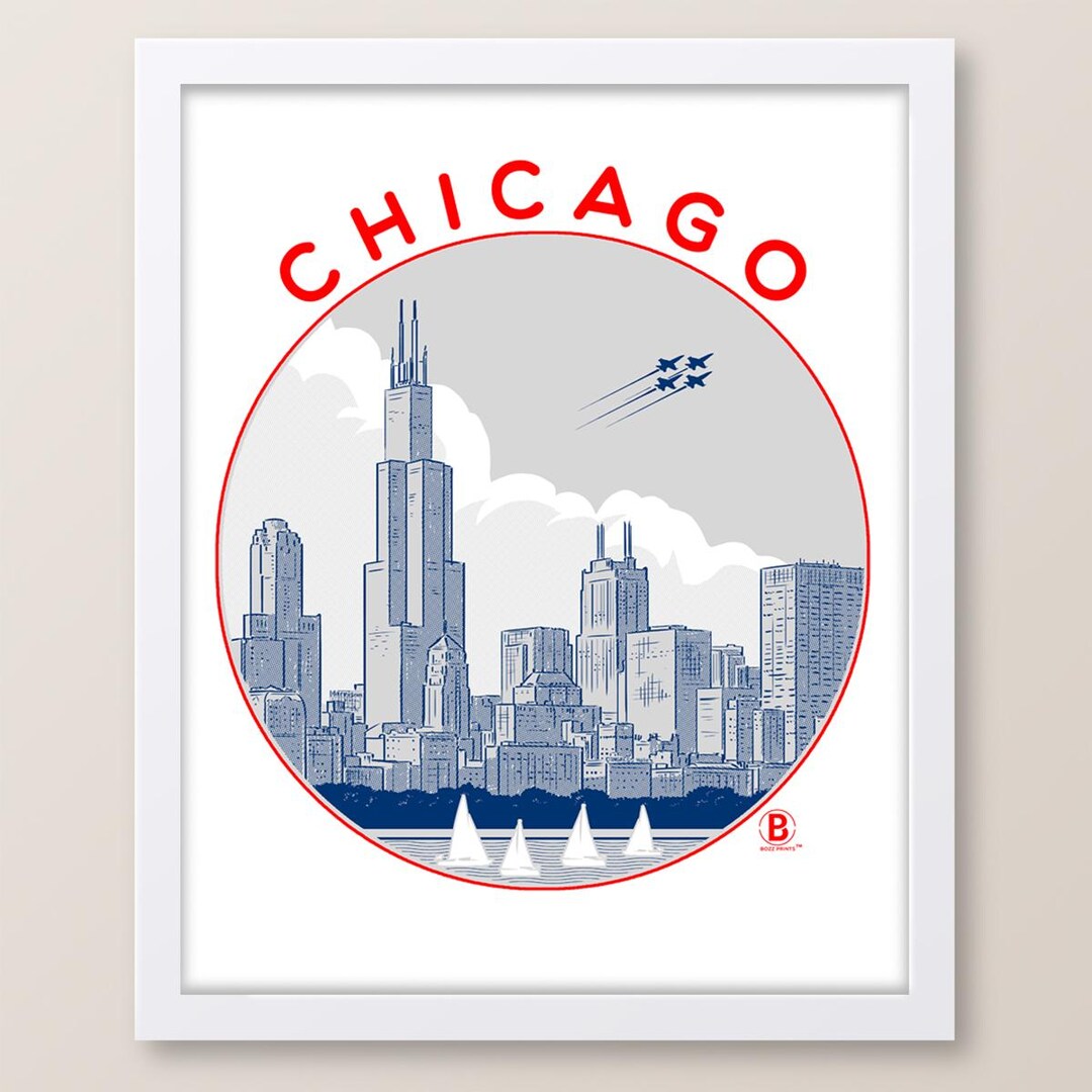 Chicago Illinois Circle Print - Etsy