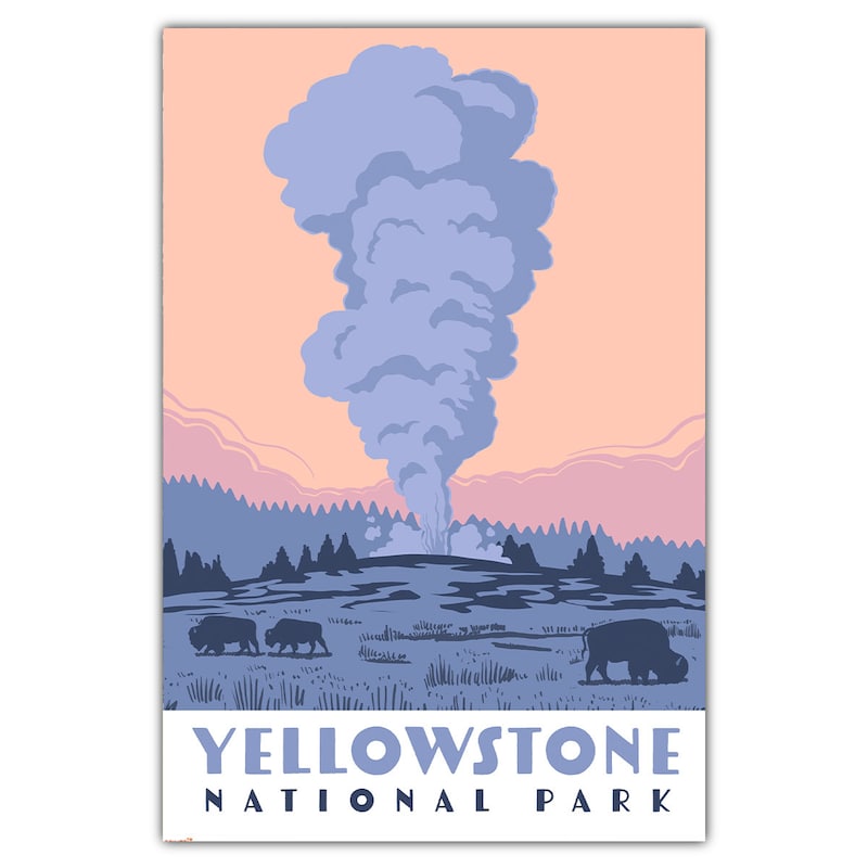 Old Faithful Postcard - Etsy