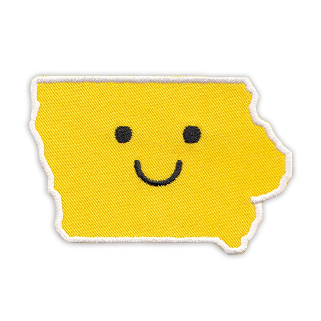 Smiley Face Iowa Patch - Etsy