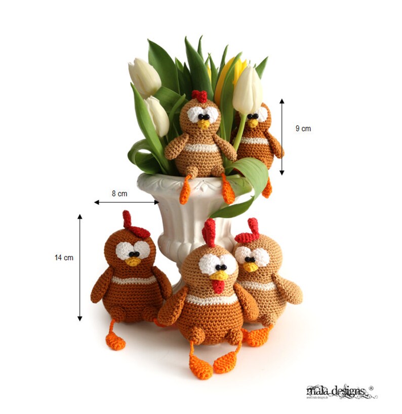 Chickens Crochet Pattern by Mala Designs® - Etsy