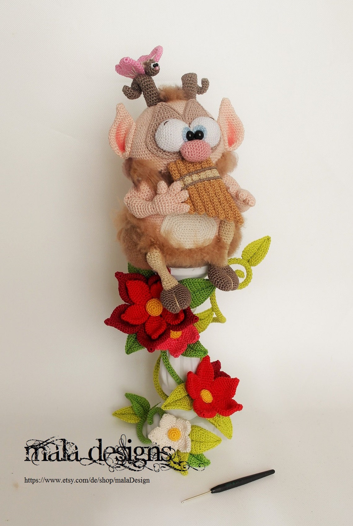 Pan With Flute Crochet Pattern - Etsy