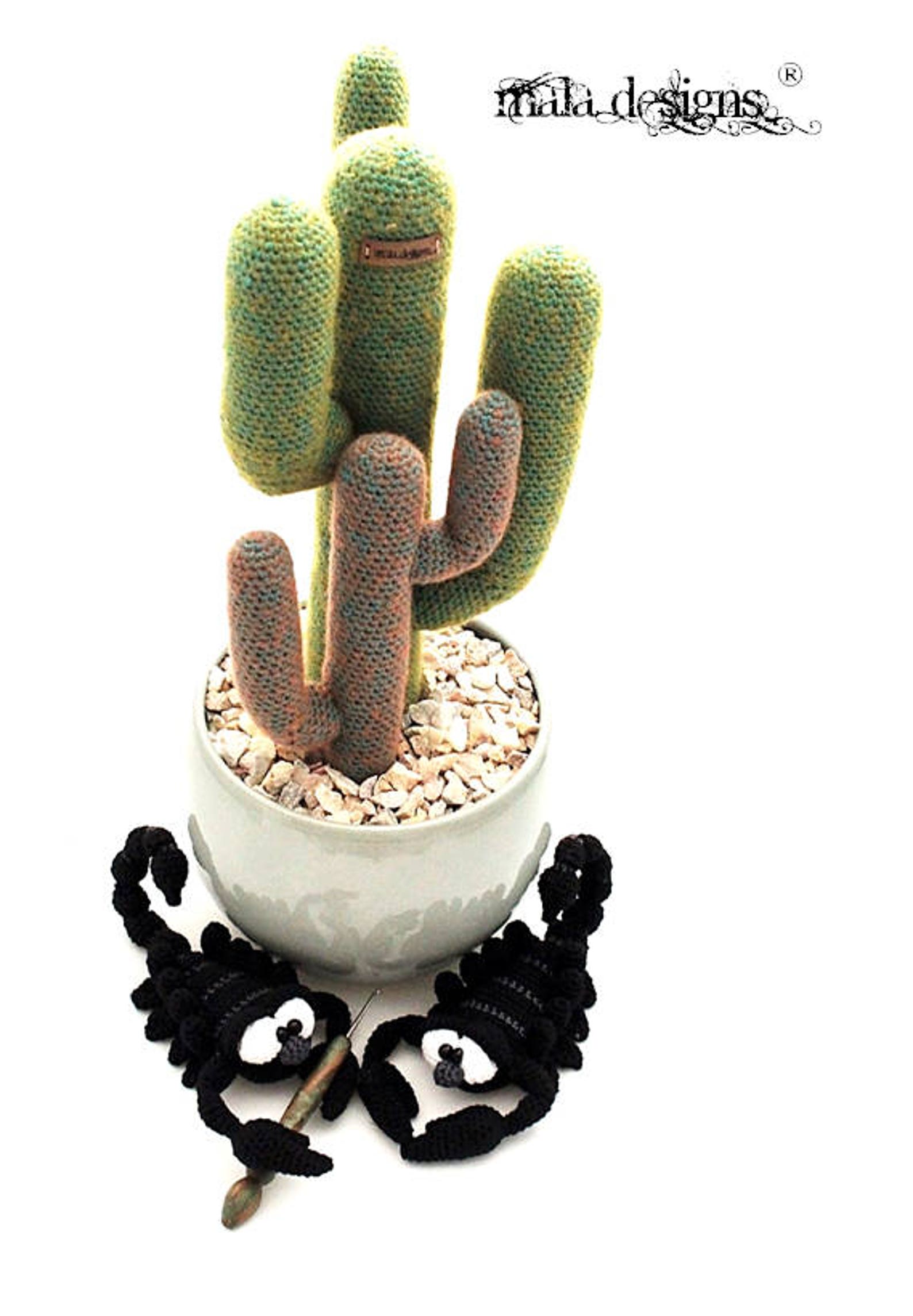 Cacti With Scorpions Crochet Pattern | Etsy