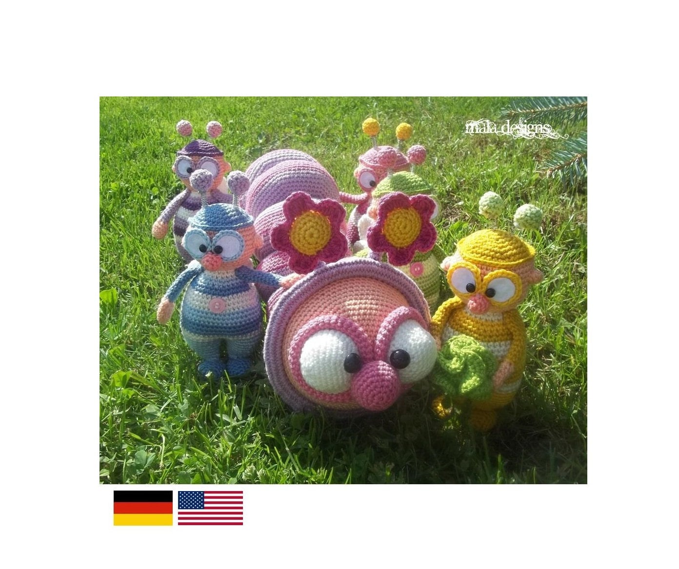 Bugs With Big Caterpillar Crochet Pattern | Etsy