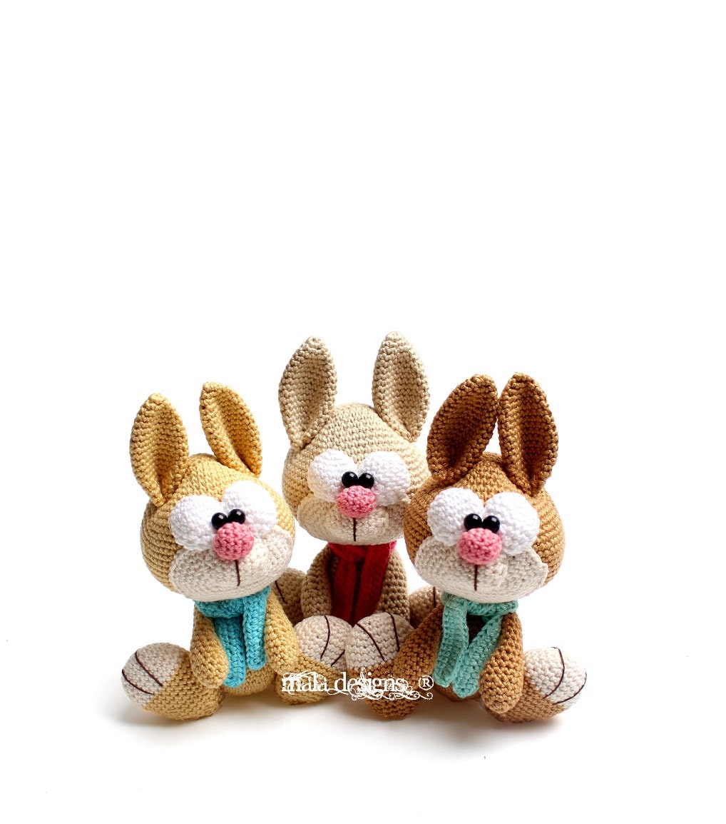 Bunnies Crochet Pattern by Mala Designs ® | Etsy