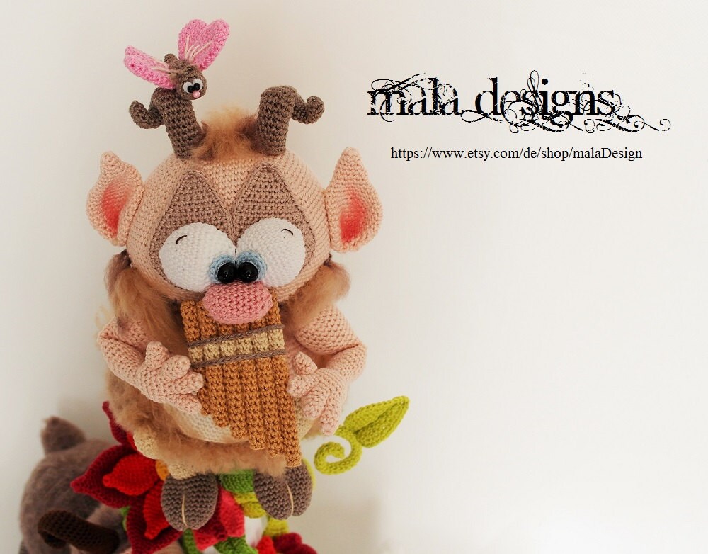 Pan With Flute Crochet Pattern - Etsy