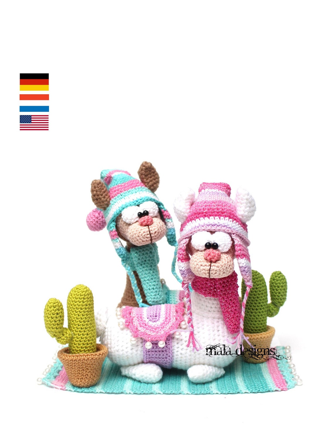Little Lamas Crochet Pattern by Mala Designs ® - Etsy