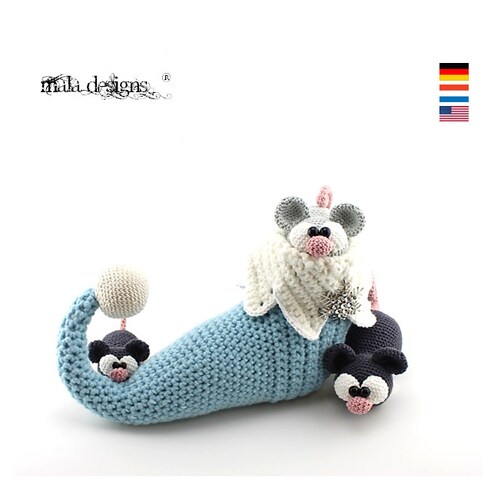 Owl With Mice Crochet Pattern by Mala Designs® - Etsy