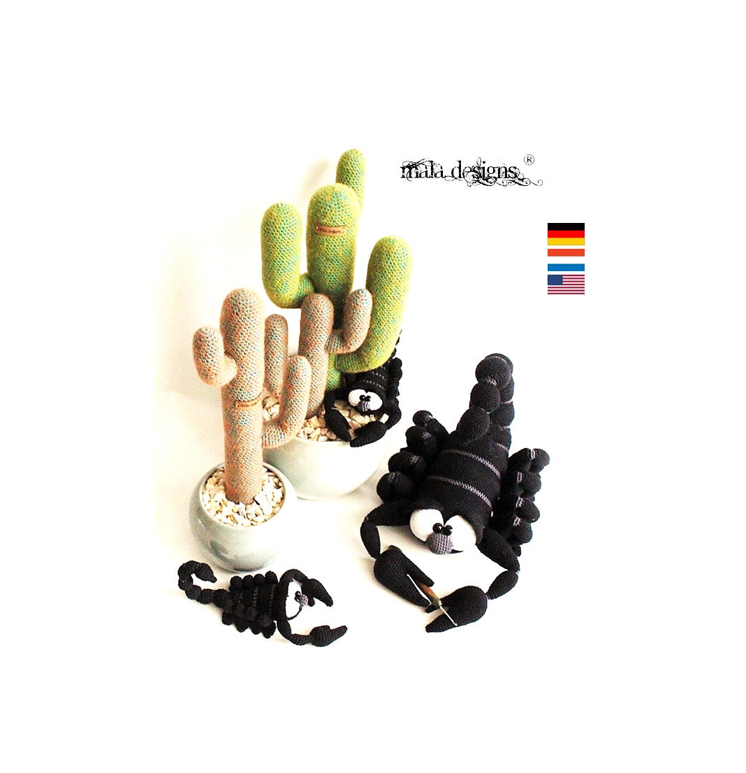 Cacti With Scorpions Crochet Pattern - Etsy UK