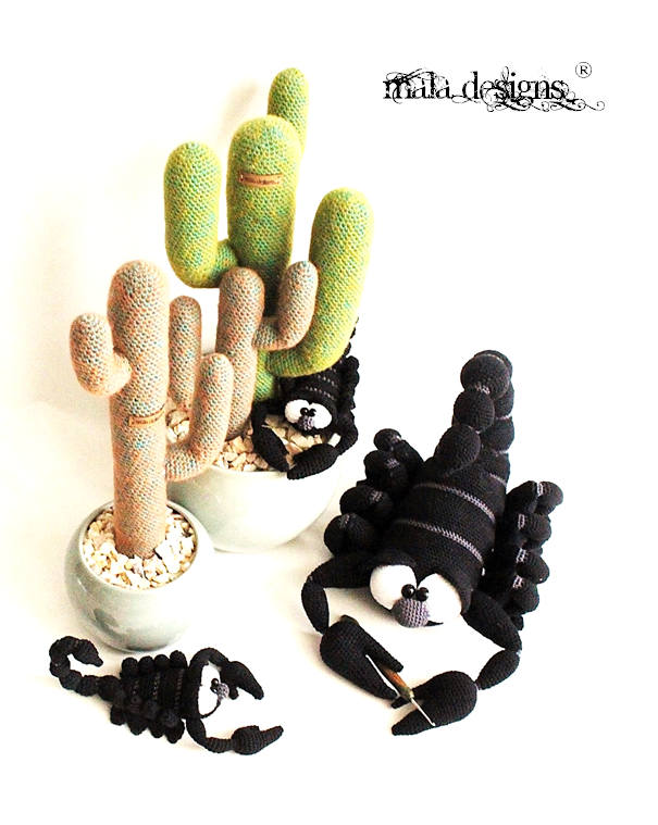 Cacti With Scorpions Crochet Pattern - Etsy