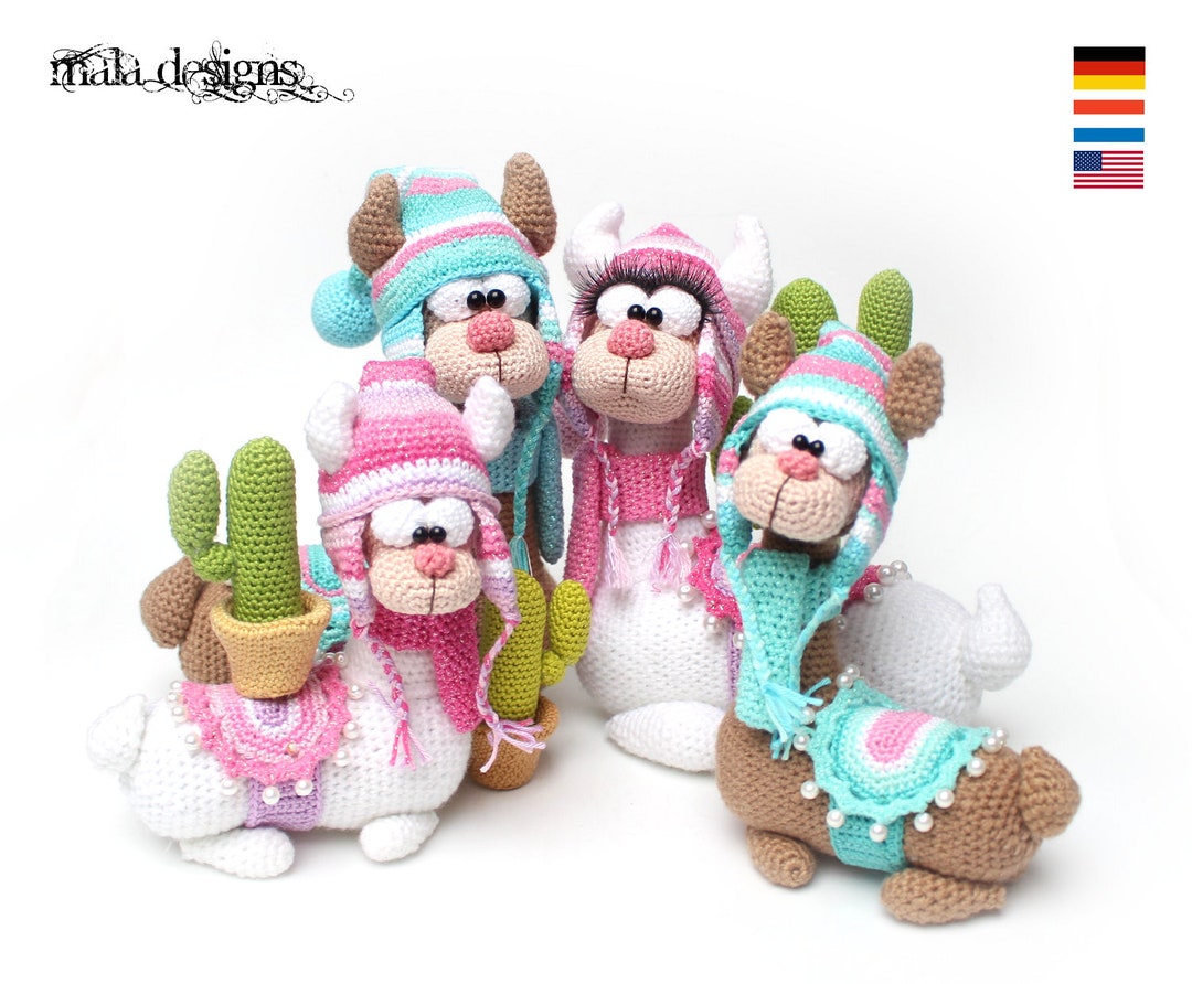 Lamas, Crochet Pattern by Mala Designs ® - Etsy