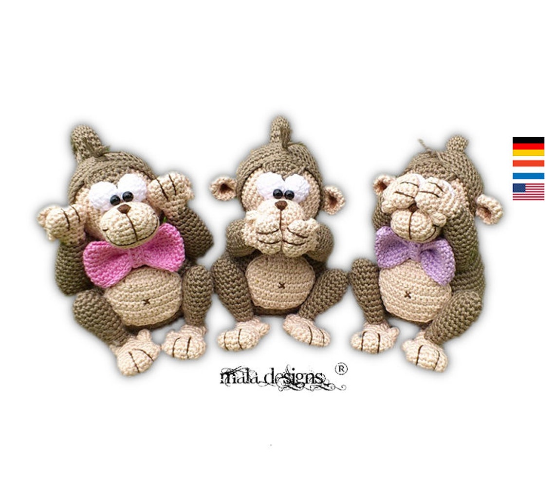 Monkeys Crochet Pattern - Etsy