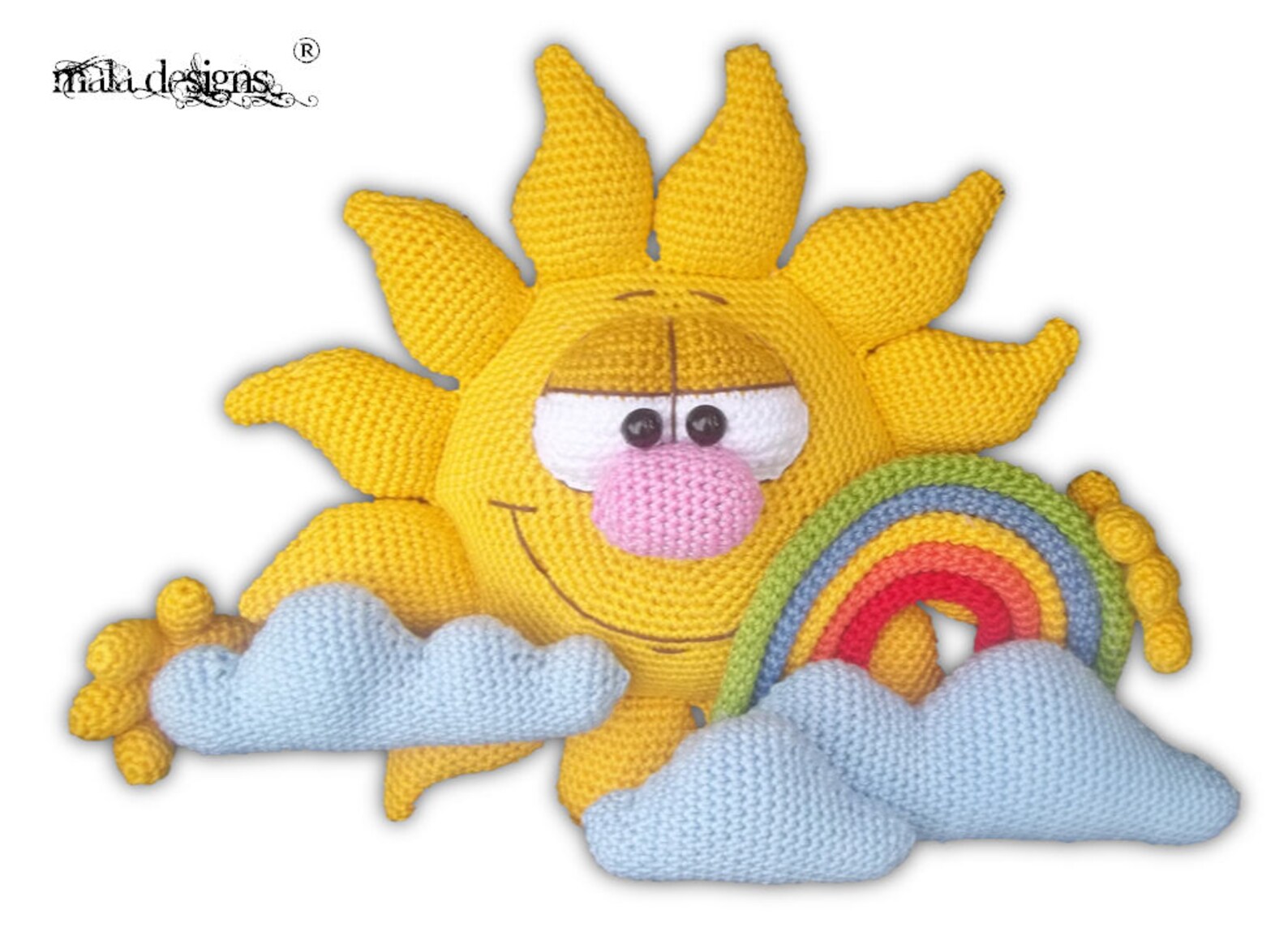 Sun With Clouds and Rainbow, Crochet Pattern - Etsy
