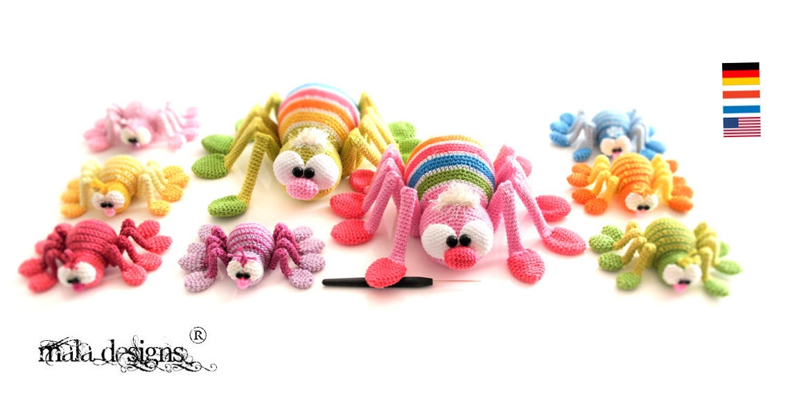 Little Spiders - Crochet Pattern - Etsy