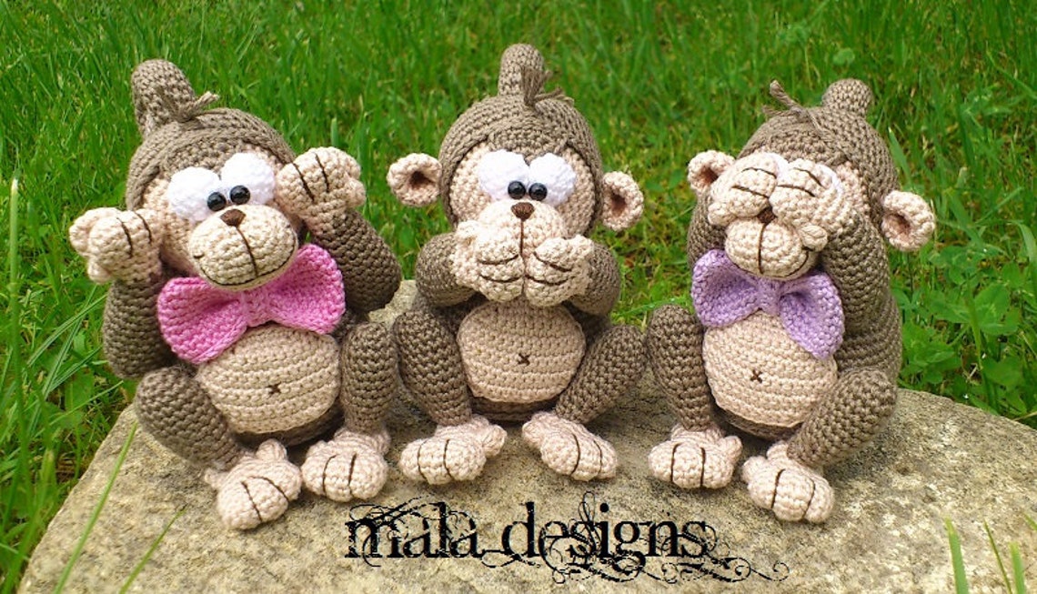 Monkeys, Crochet Pattern - Etsy