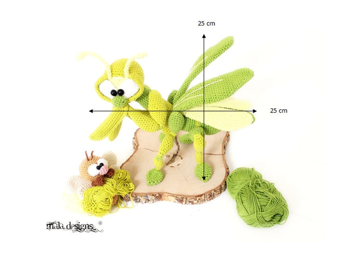 Praying Mantis - Crochet Pattern by Mala Designs ® - Etsy