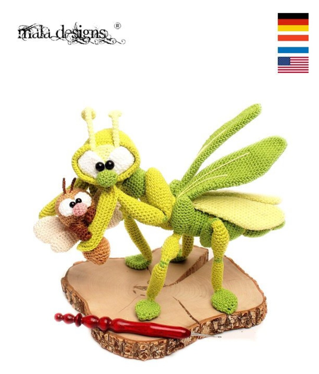 Praying Mantis - Crochet Pattern by Mala Designs ® - Etsy