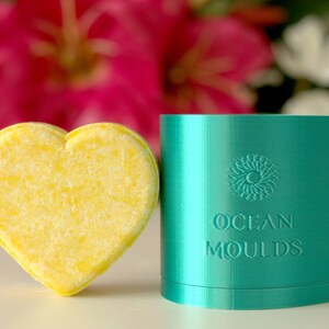 HEART Shaped Shampoo Bar Mould - 3 Piece 3D Printed - Bath Bomb Mold ...