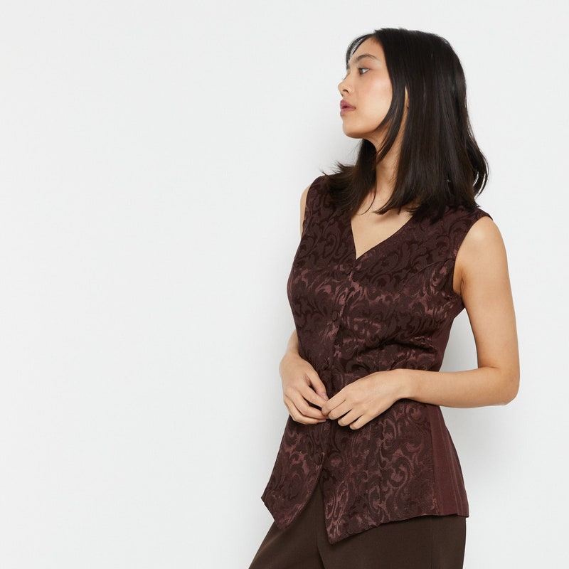 Chocolate Damask - Etsy