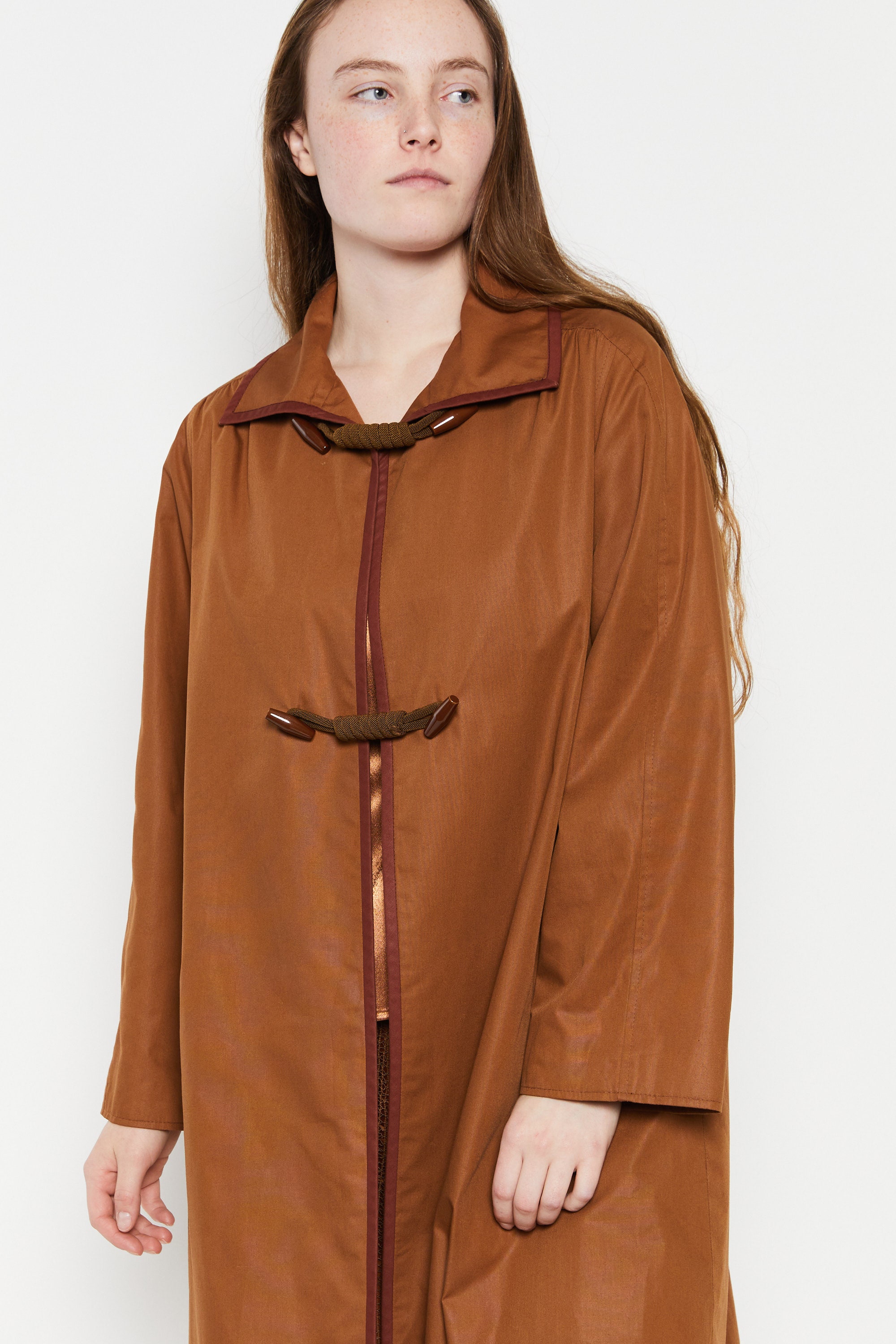 70s Tan Toggle Poncho Swing Coat S/M - Etsy