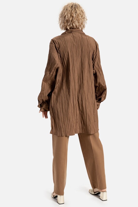 90s crinkle shirt in - Gem