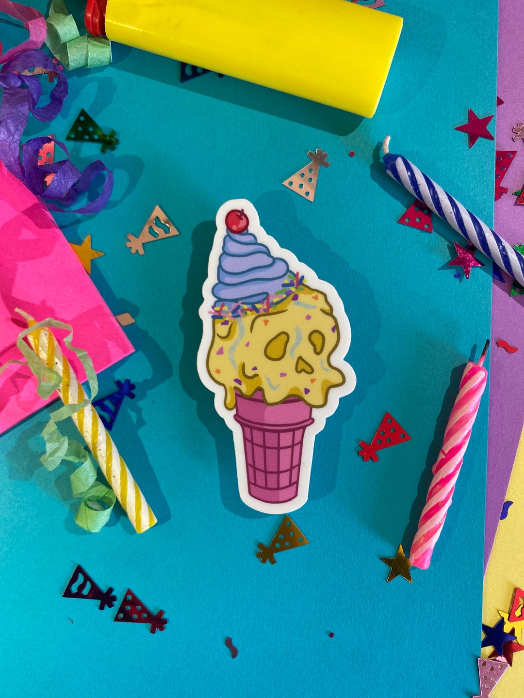 Ice-scream Party Skull - Etsy