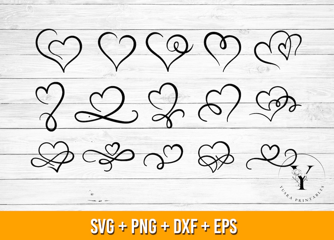 Herz Svg Bundle Herz Svg Handgezeichnetes Herz Svg Offenes - Etsy ...