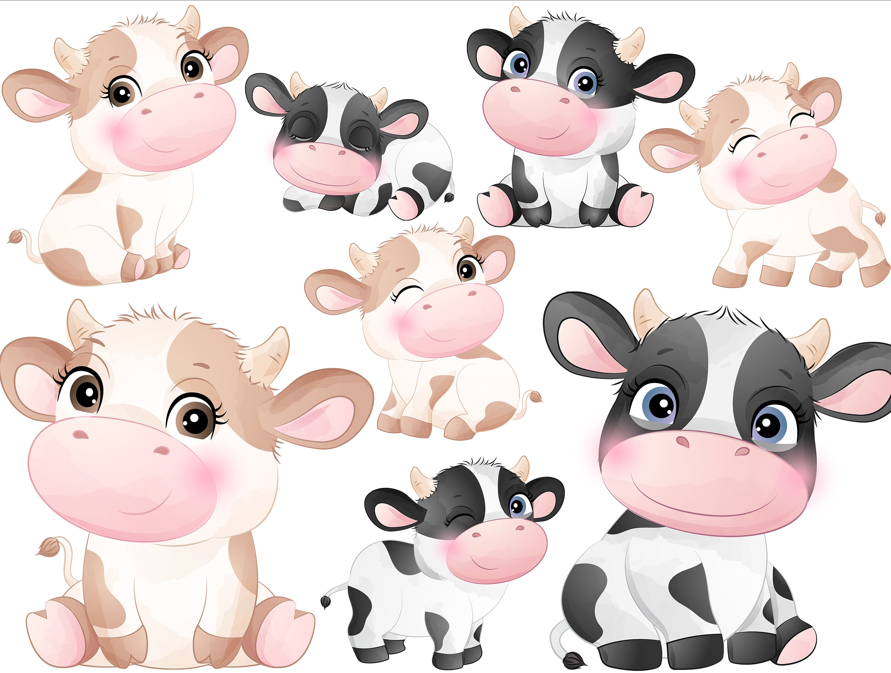 Cute Baby Cow Clipart