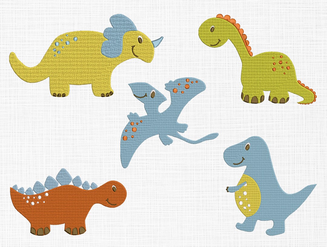 Dinosaurs Bundle Embroidery Design Dinosaurs Embroidery Design - Etsy