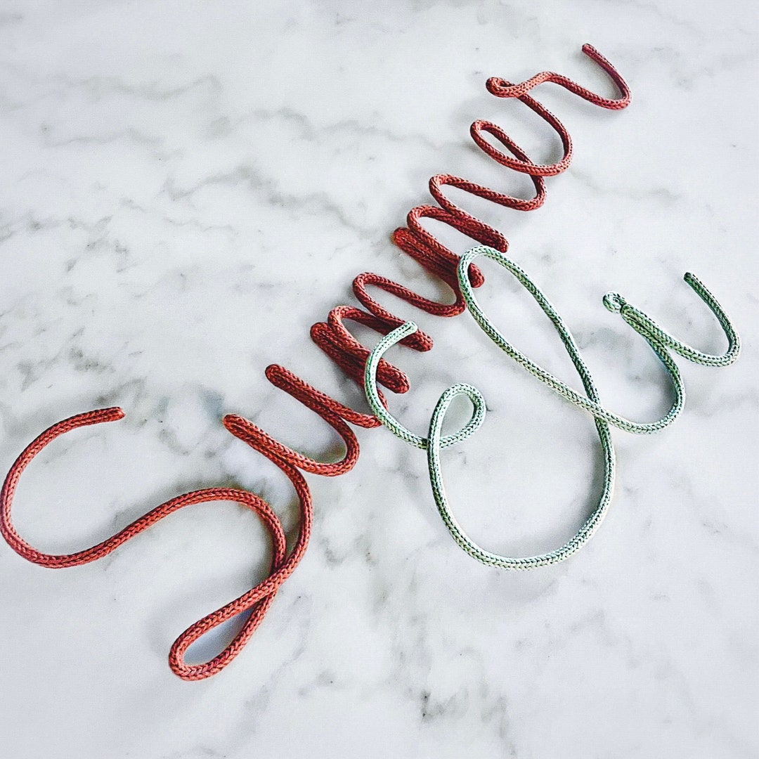 Personalized Knit Name Sign Large Knit Nursery Sign Custom Wire Name ...
