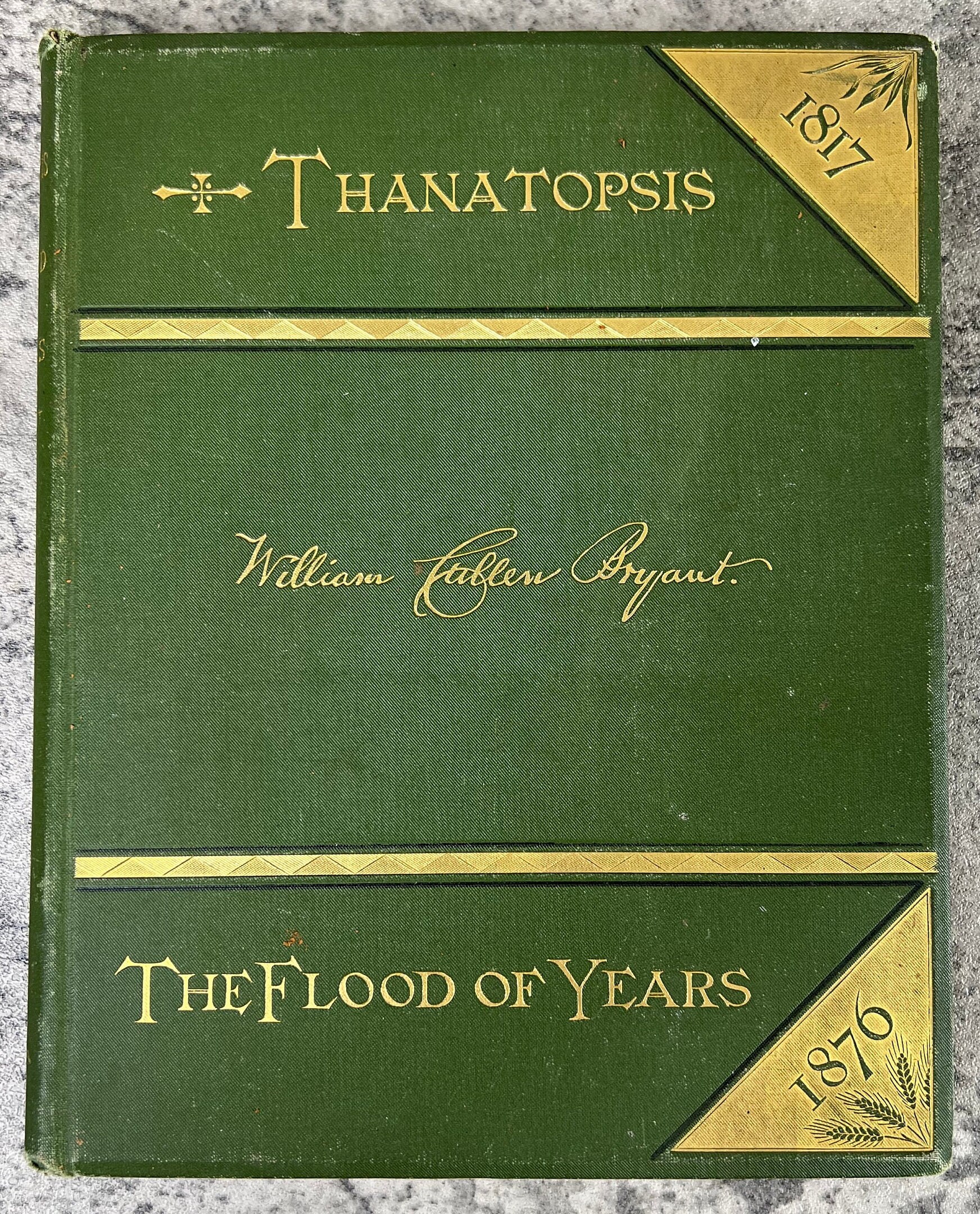Thanatopsis and the Flood of Years William Cullen Bryant - Etsy