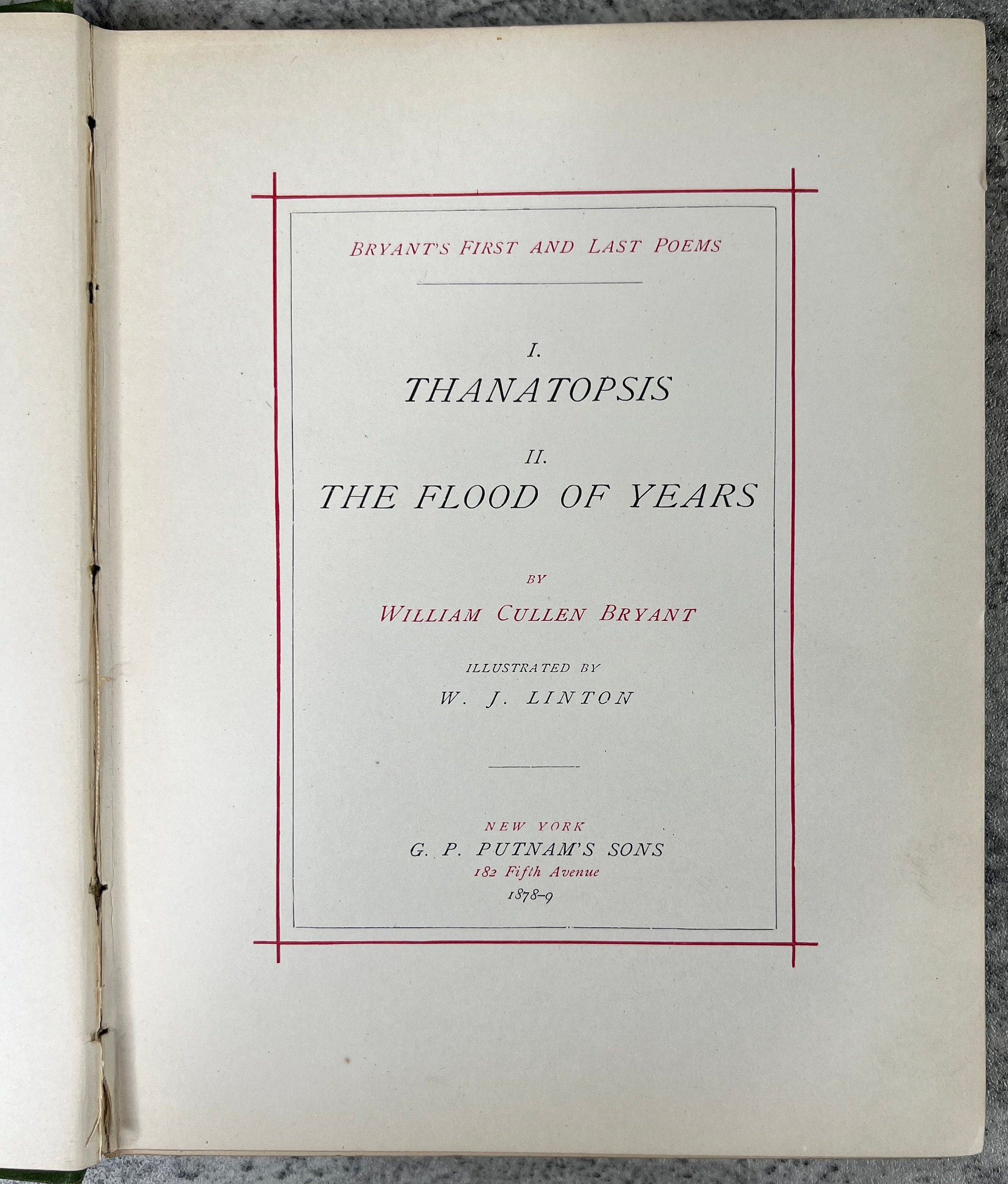 Thanatopsis and the Flood of Years William Cullen Bryant - Etsy