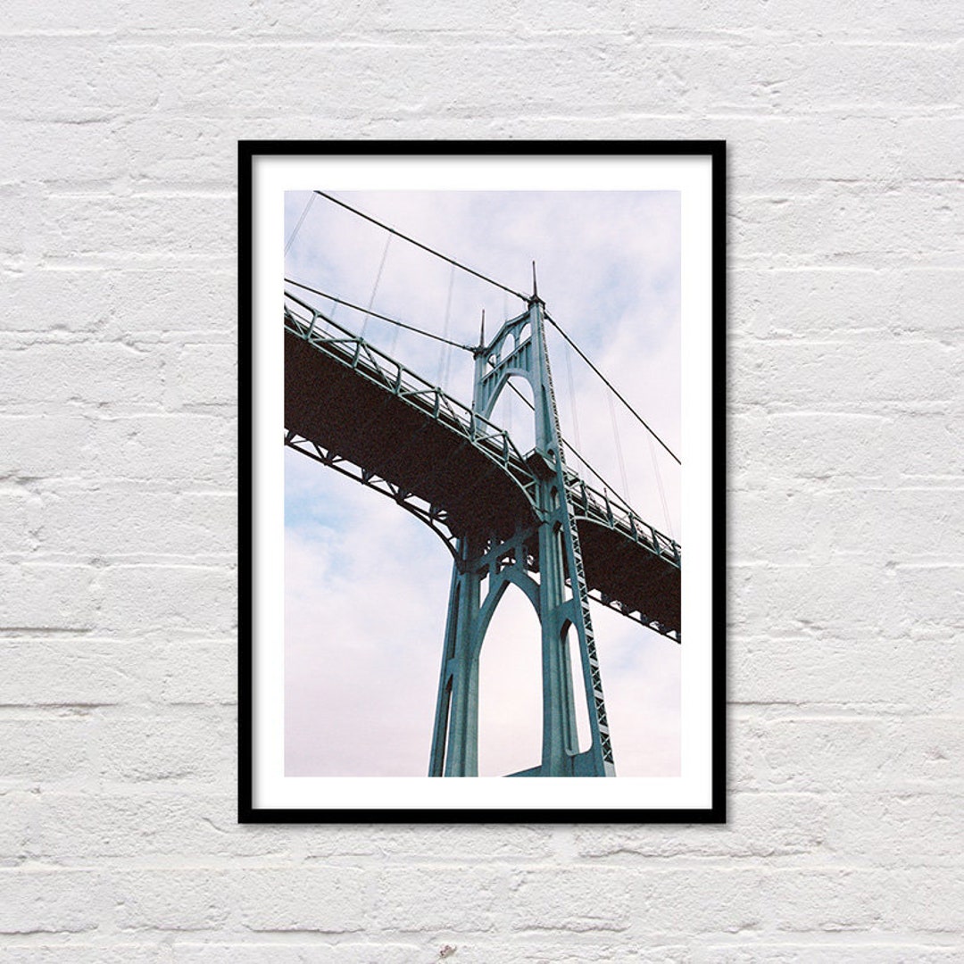 Portland Bridges Wall Art, St John's Bridge, Oregon Wall Art, PNW Wall ...