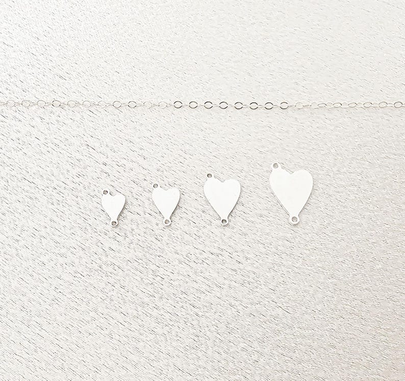 Sideways Heart Connector • 14k Gold Filled, 14k Rose Gold Filled, or ...