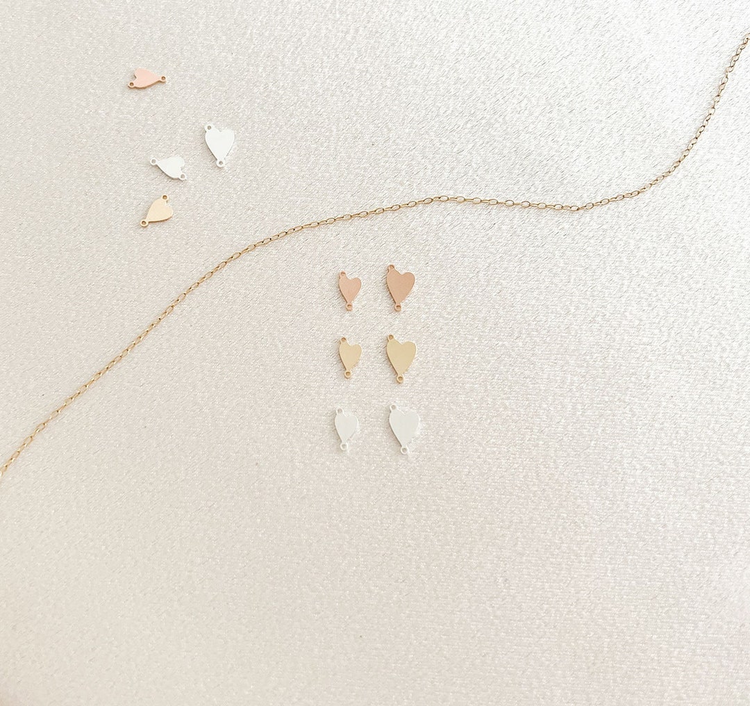Sideways Heart Connector • 14k Gold Filled, 14k Rose Gold Filled, or ...